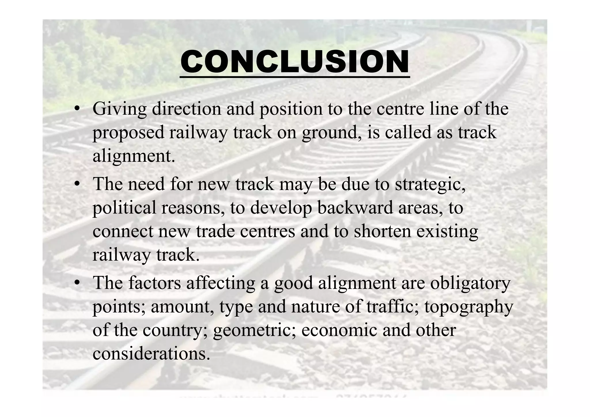 Alignment of railway tracks | PDF