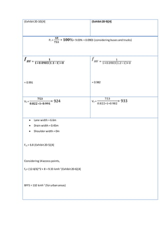 Highway design calculations (3) | DOCX
