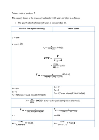 Highway designing calculations | DOCX