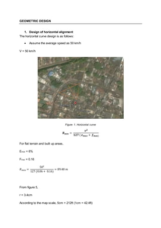 Highway designing calculations | DOCX