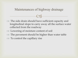 Highway drainage | PPTX