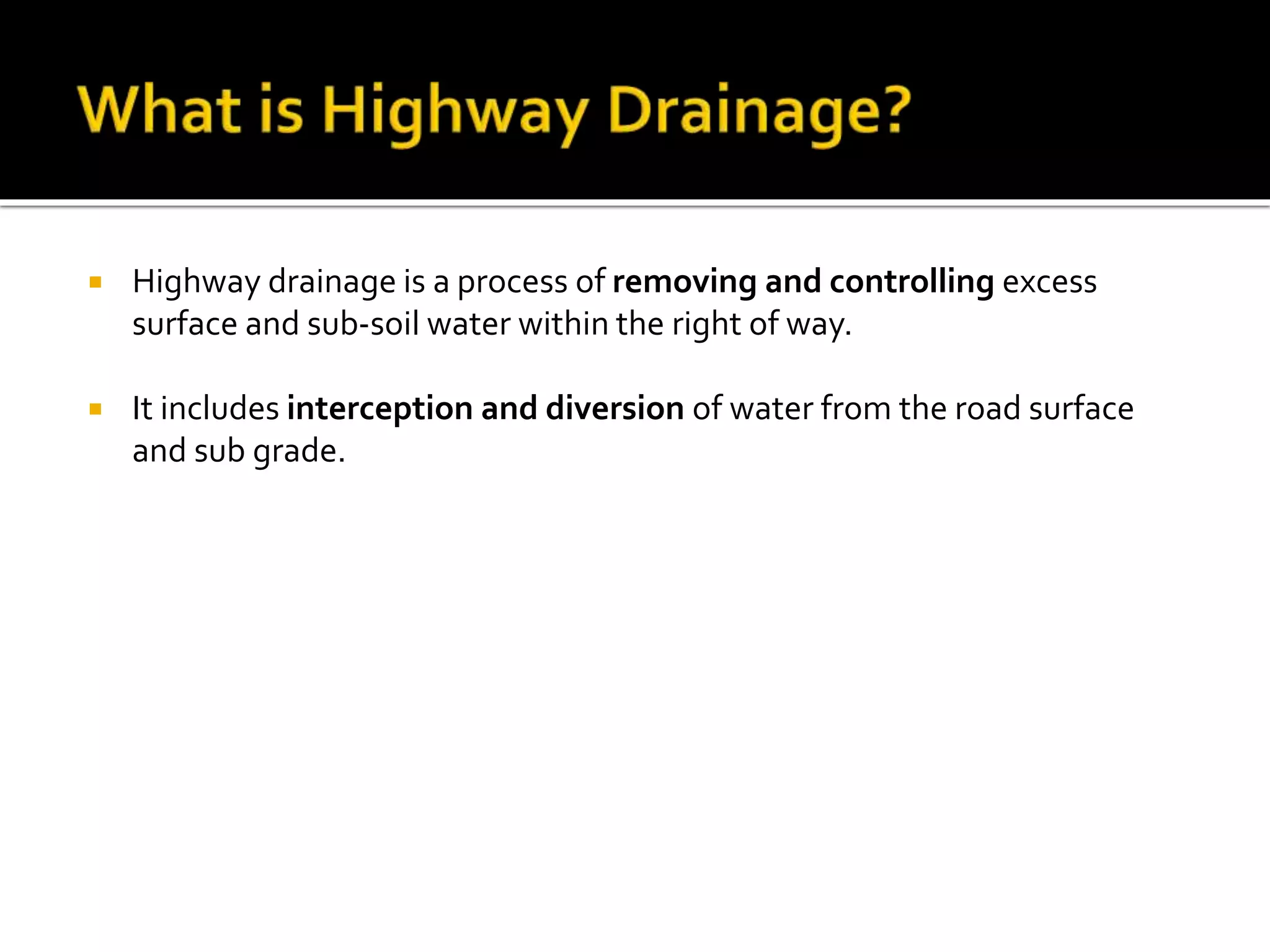 Highway Drainage (Highway Engineering) | PPTX