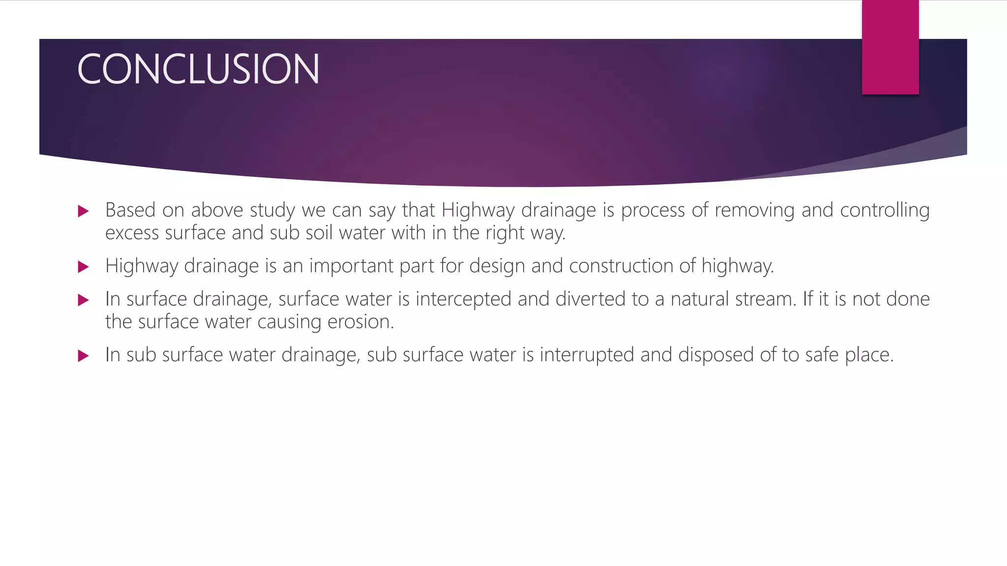 Highway Drainage System | PPTX