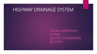 Highway Drainage System | PPTX