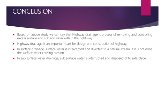 Highway Drainage System | PPTX | Geography | Science