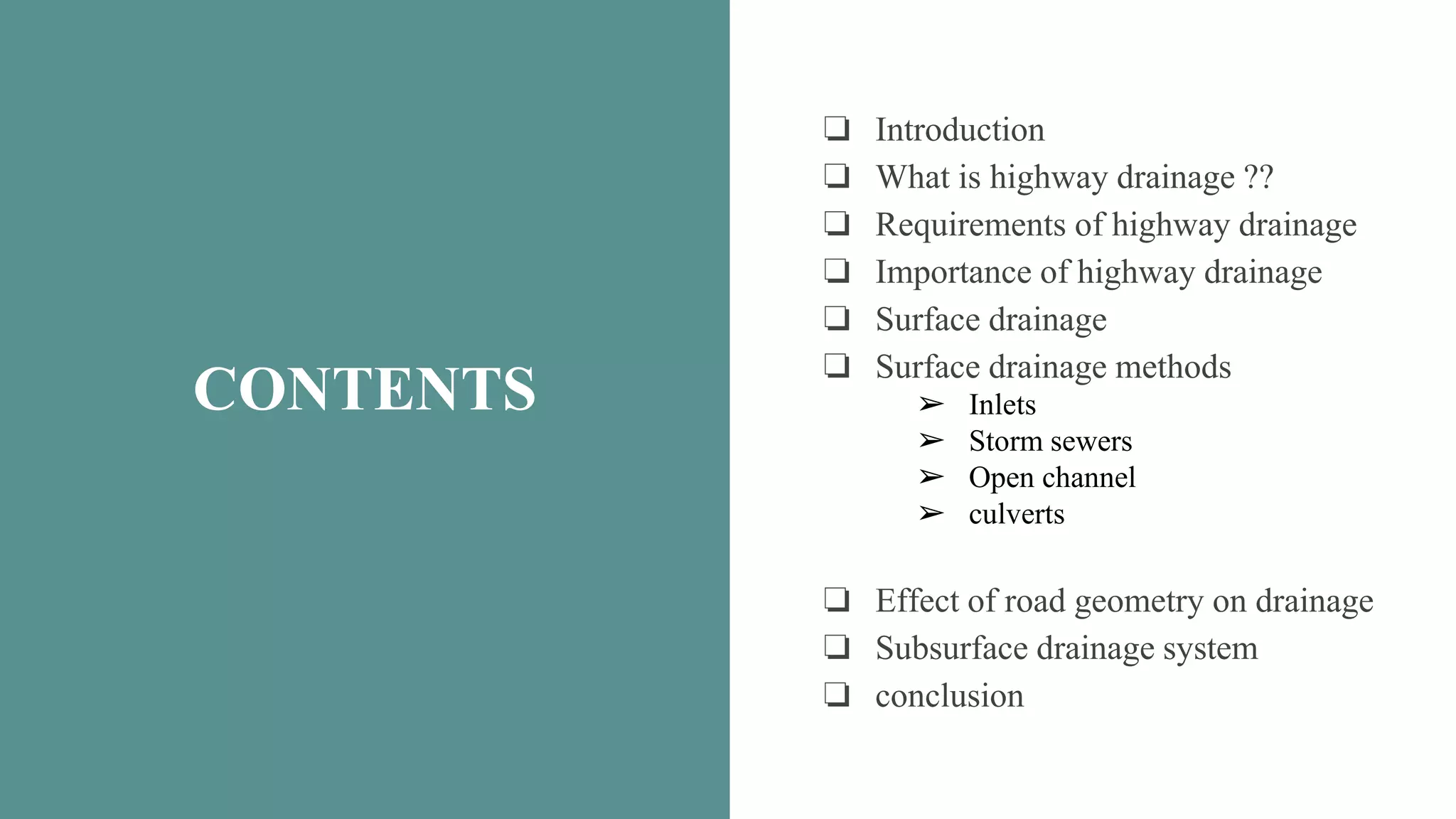 Highway drainage system | PPTX