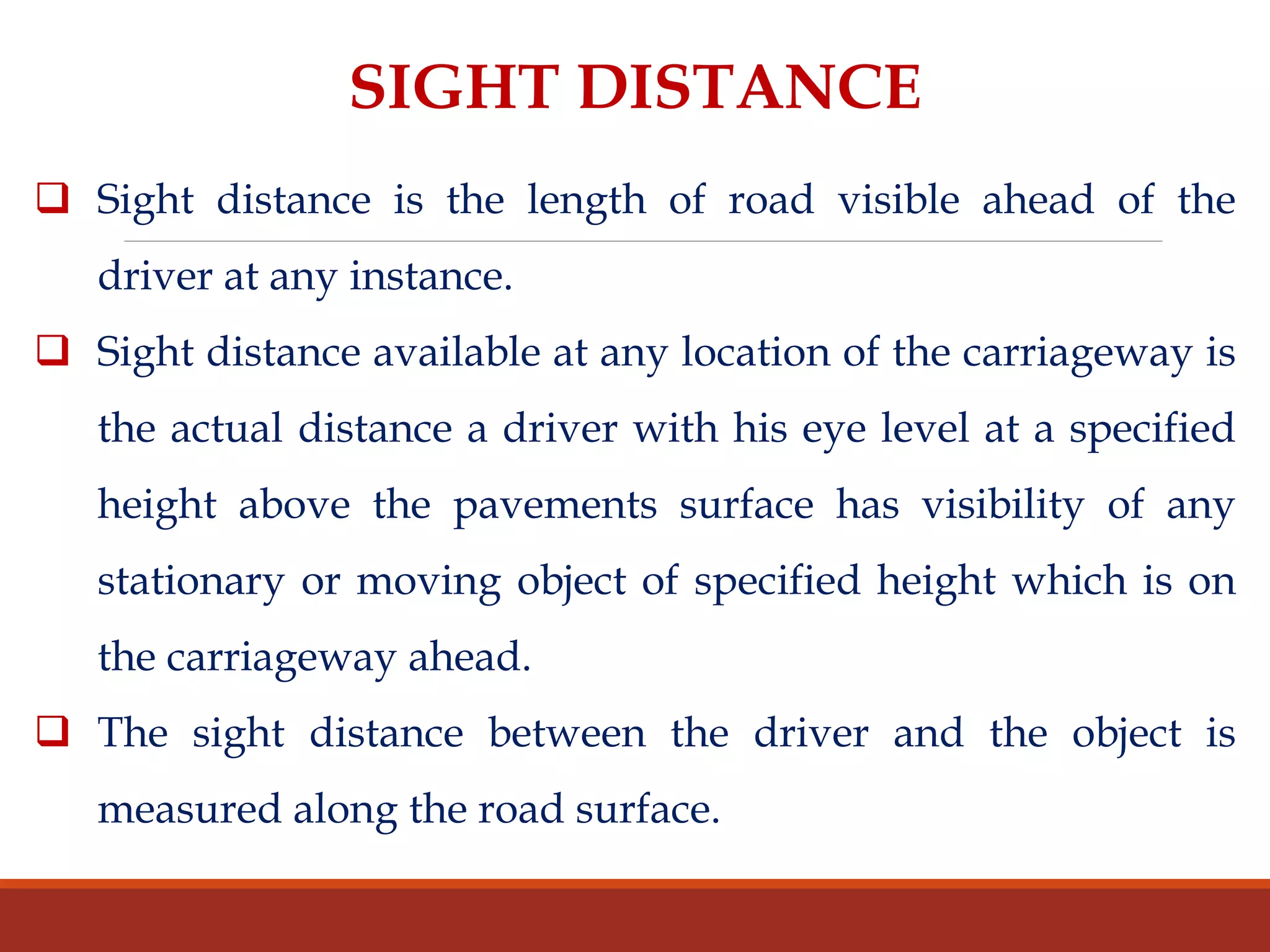 Sight Distance | PPTX