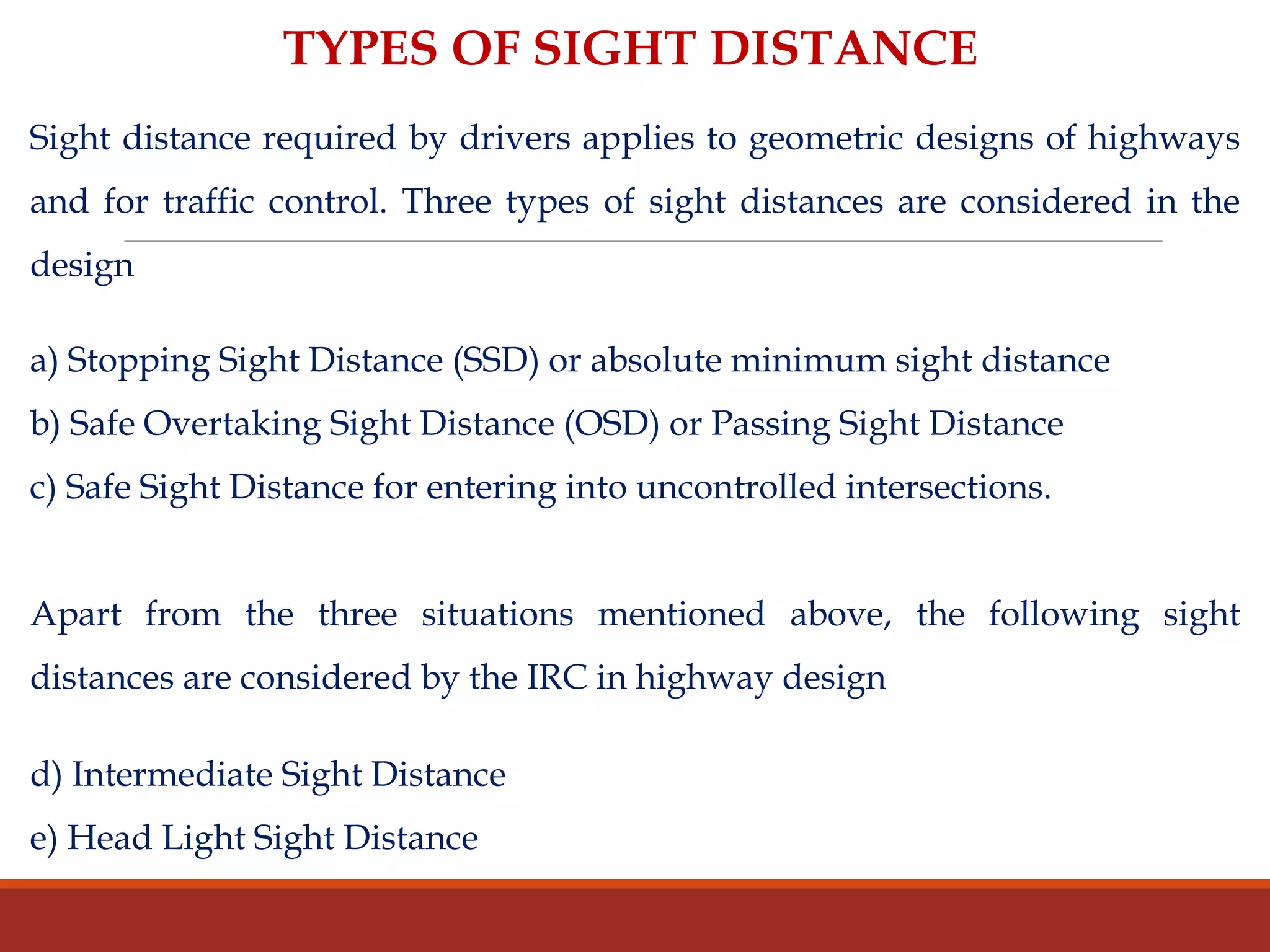 Sight Distance | PPTX