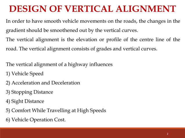 Highway Vertical Alignment | PPTX