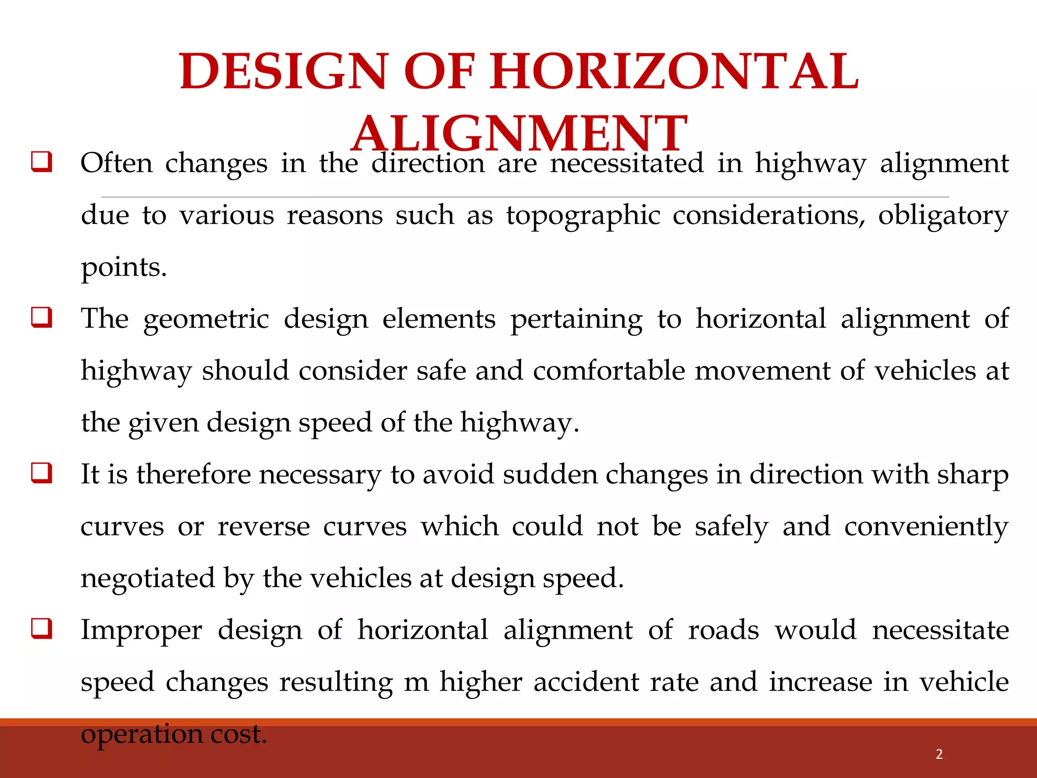 Highway Horizontal Alignment | PPTX