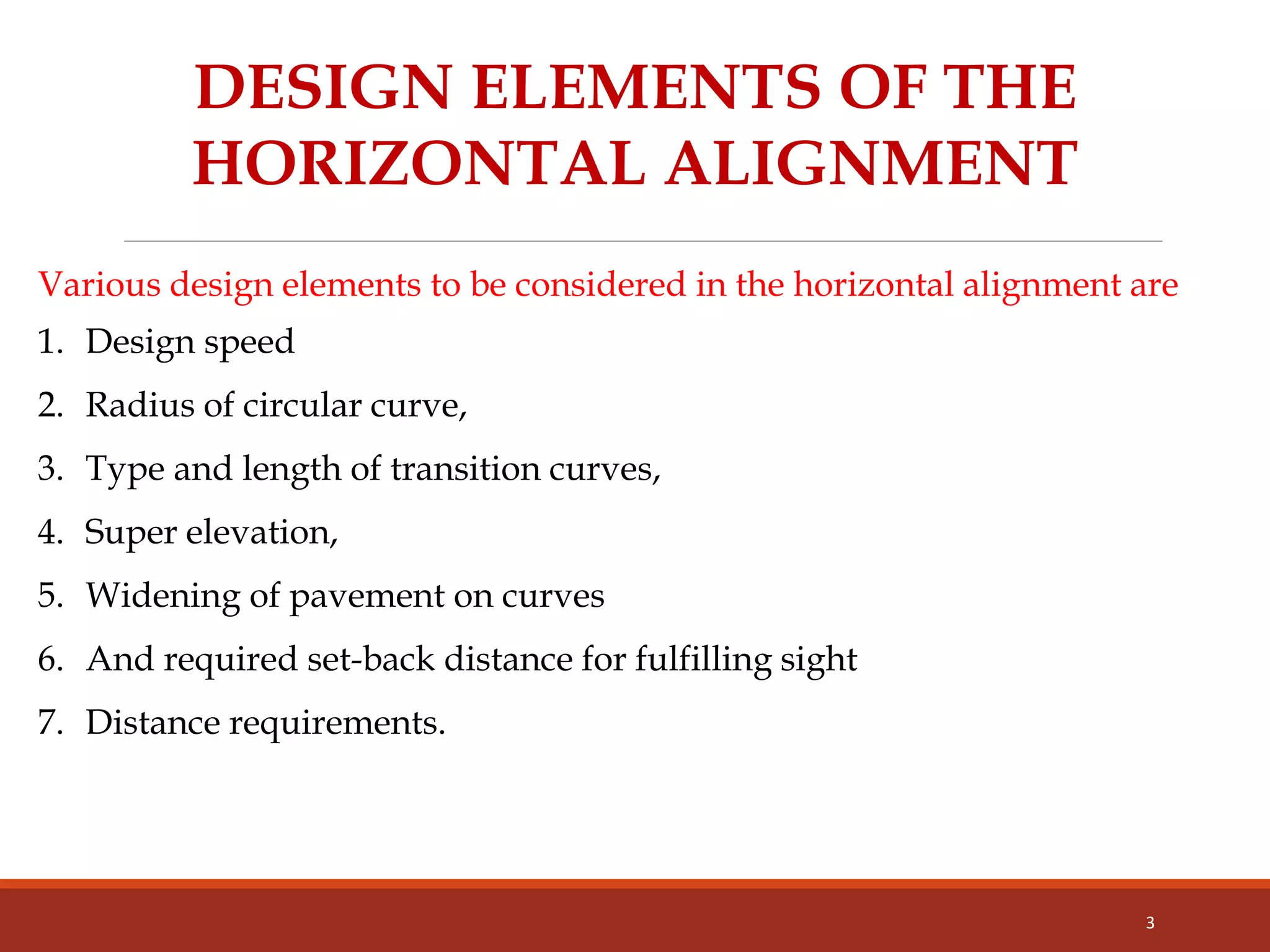Highway Horizontal Alignment | PPTX