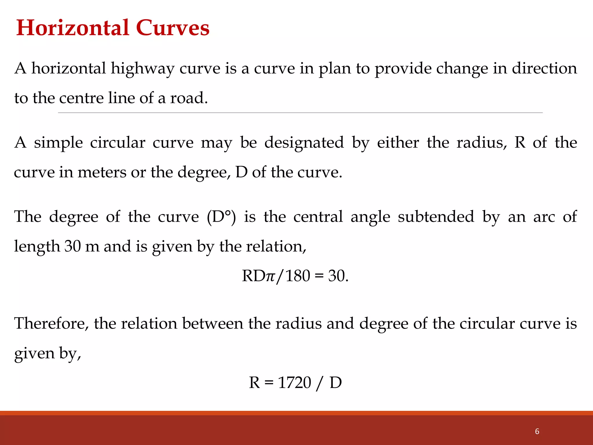 Highway Horizontal Alignment | PPTX