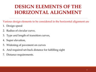 Highway Horizontal Alignment | PPTX