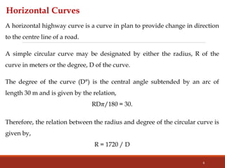 Highway Horizontal Alignment | PPTX