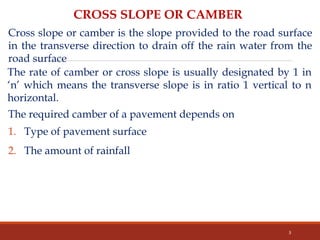 Highway Cross-sectional Elements | PPTX