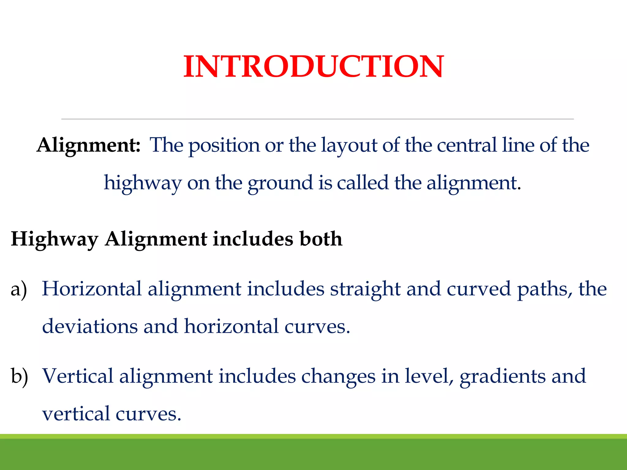 Highway Alignment | PPTX