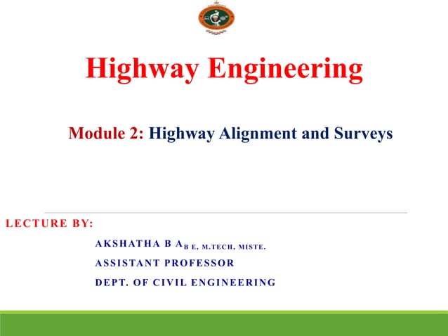 Highway Alignment | PPTX
