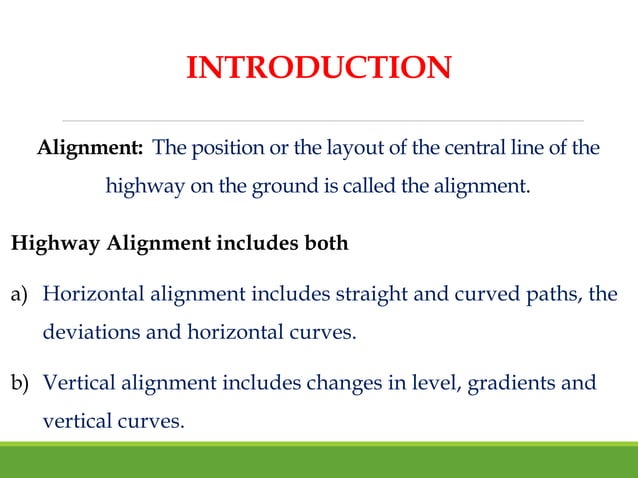 Highway Alignment | PPTX
