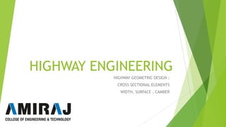 Highway engineering PPT | PPTX