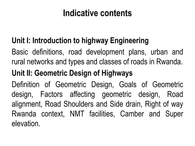 Geometric design of Highway Engineering | PPT | Free Download