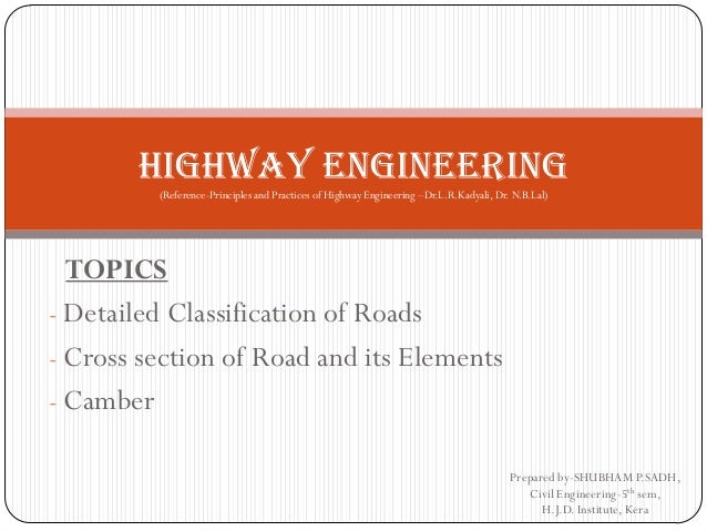 Highway Engineering topics