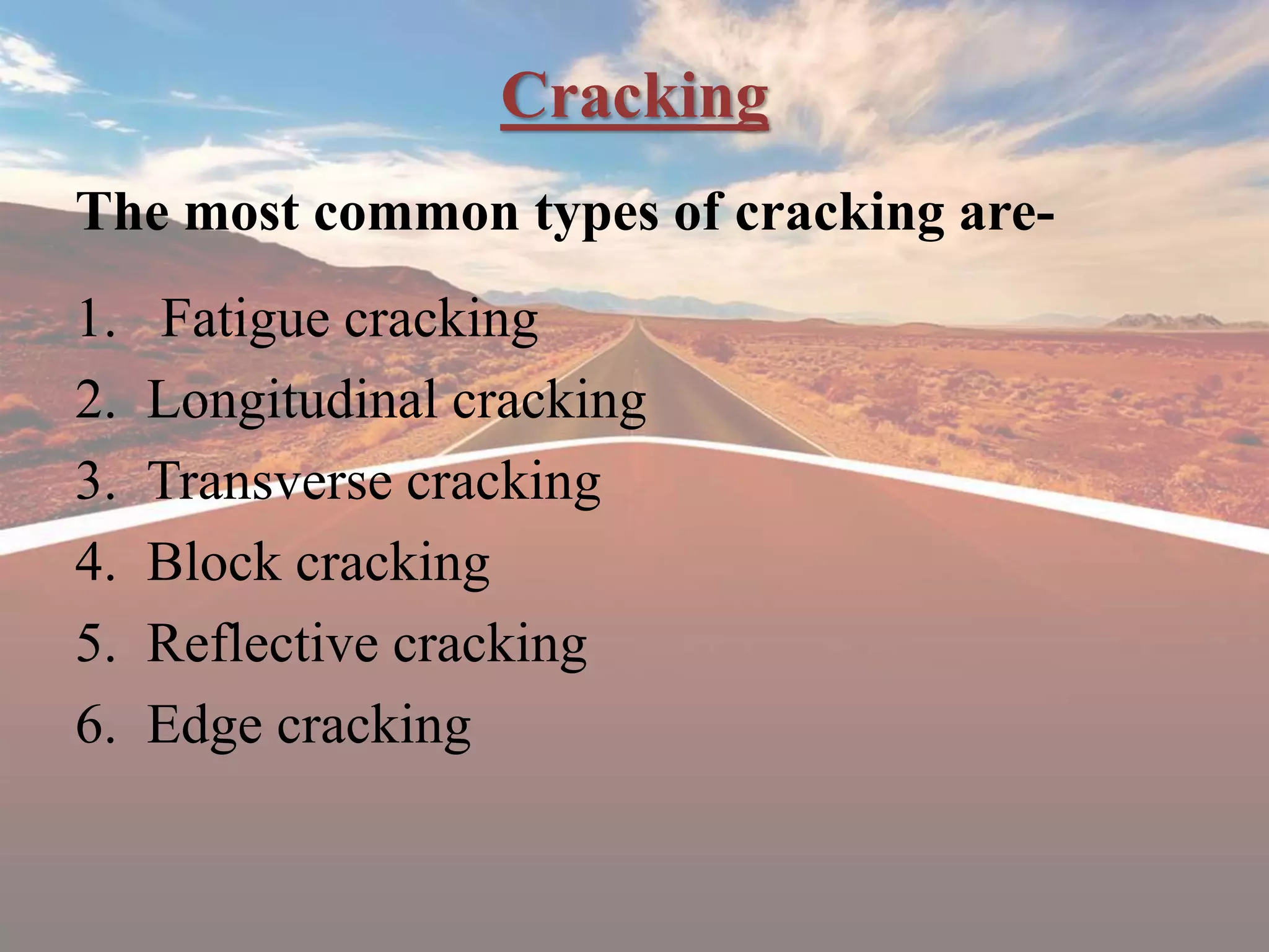 Highway failure and their maintenance | PPTX