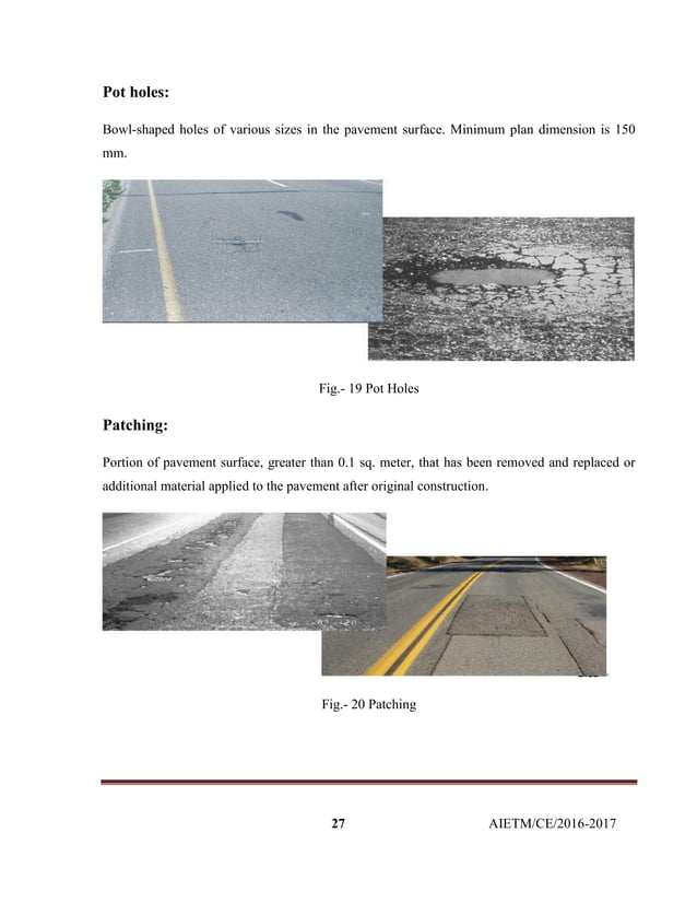 Highway failure & their maintenance seminar report | PDF