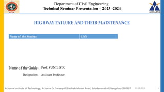 highway failures and maintenance tech seminar.pptx