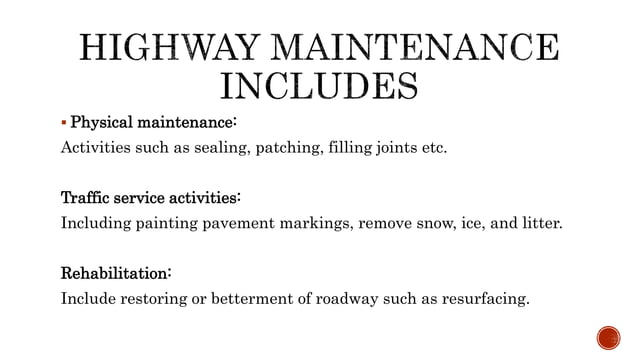 Highway Failure & their Maintenance Final Project.pptx | Geology | Science