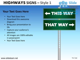 Highway freeway exit signs billboards signs design 1 powerpoint ppt ...