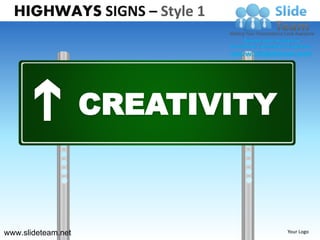 Highway freeway exit signs billboards signs design 1 powerpoint ppt ...