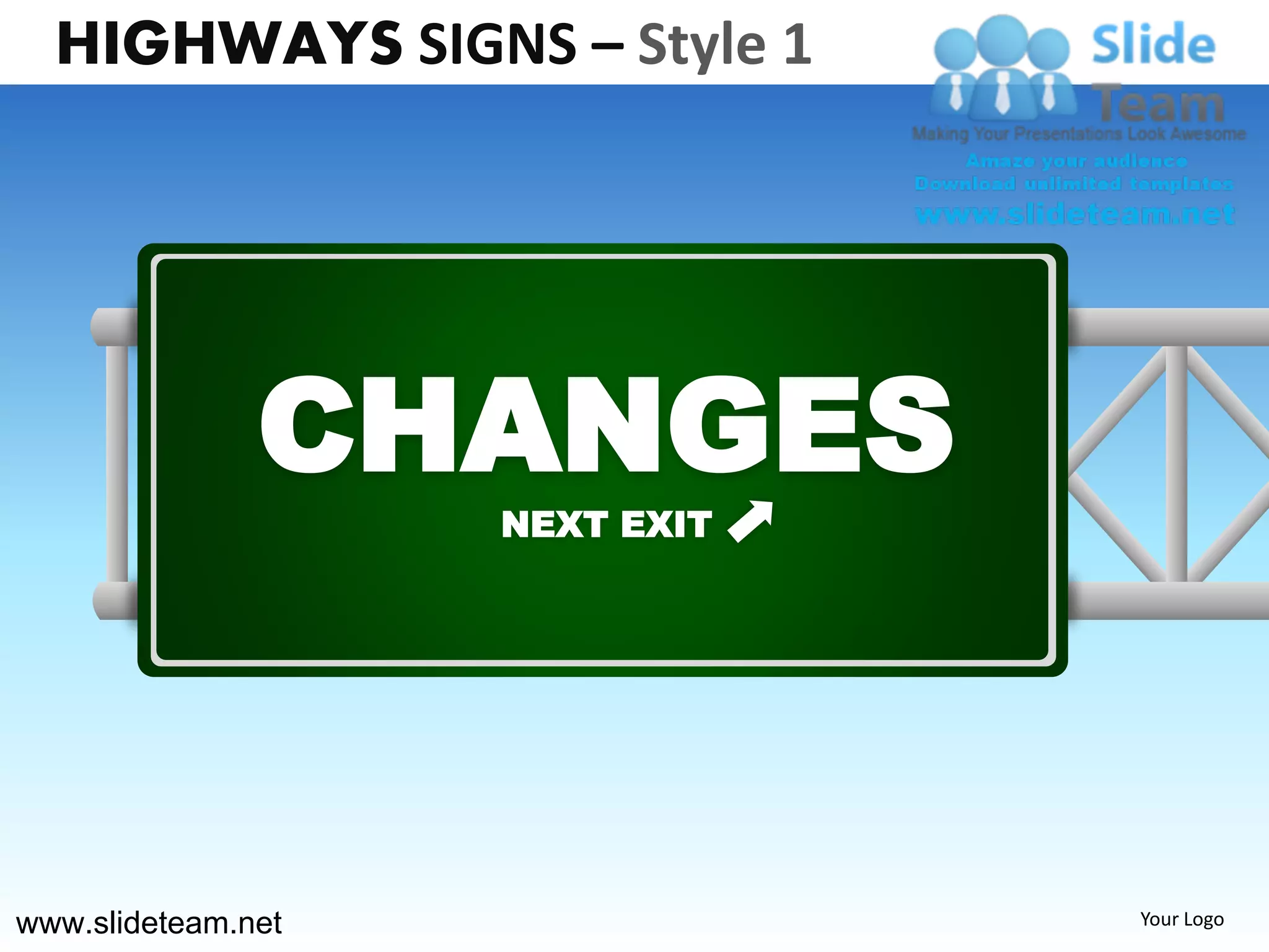 Highway freeway exit signs billboards signs design 1 powerpoint ...