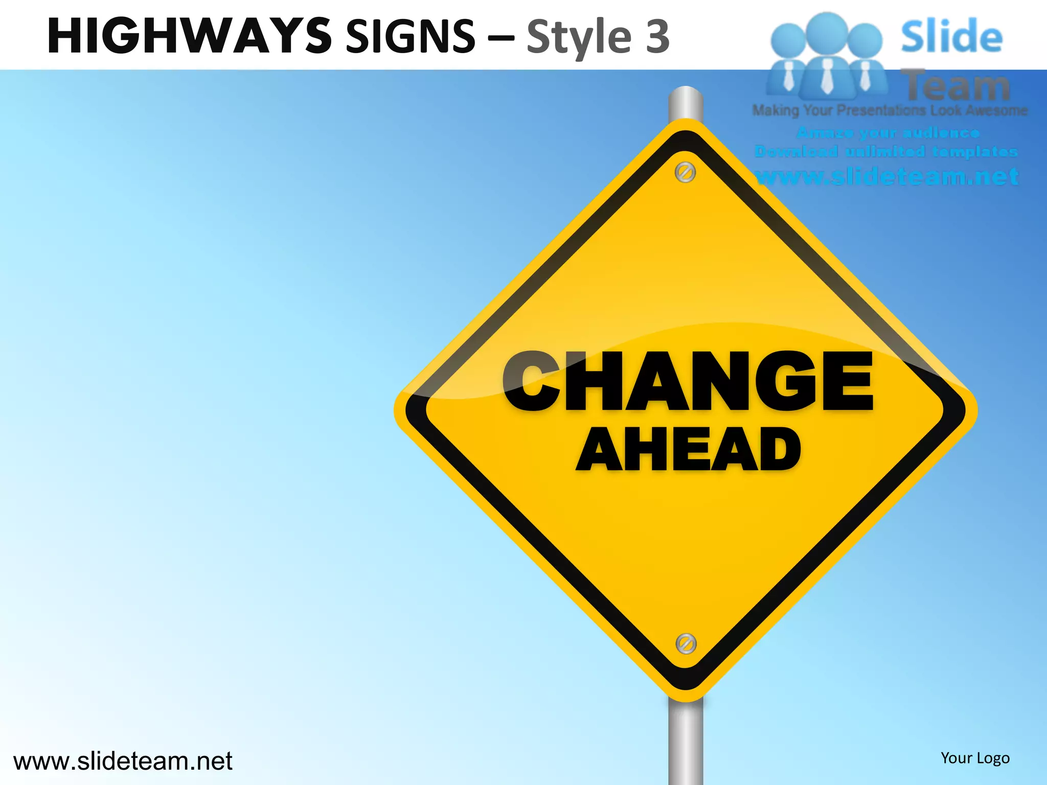 Highway freeway exit signs billboards signs design 3 powerpoint ...