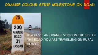 Highway milestone and coloured line | PPTX