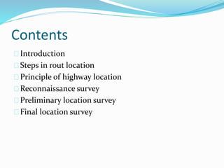 Highway route location | PPTX