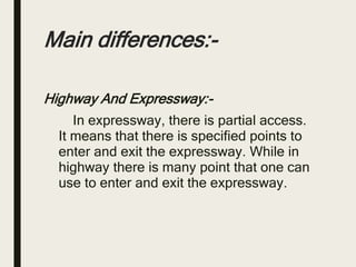 Highway description | PPTX