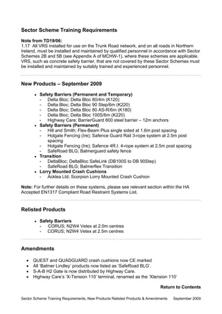 List of EN1317 Compliant RRS January 2015 | PDF