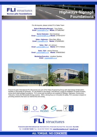 Highways Signage Foundations | PDF