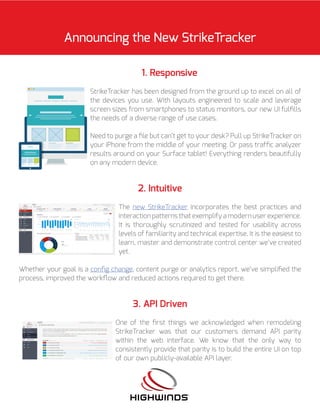 Highwinds Unveils New StrikeTracker CDN Console | PDF