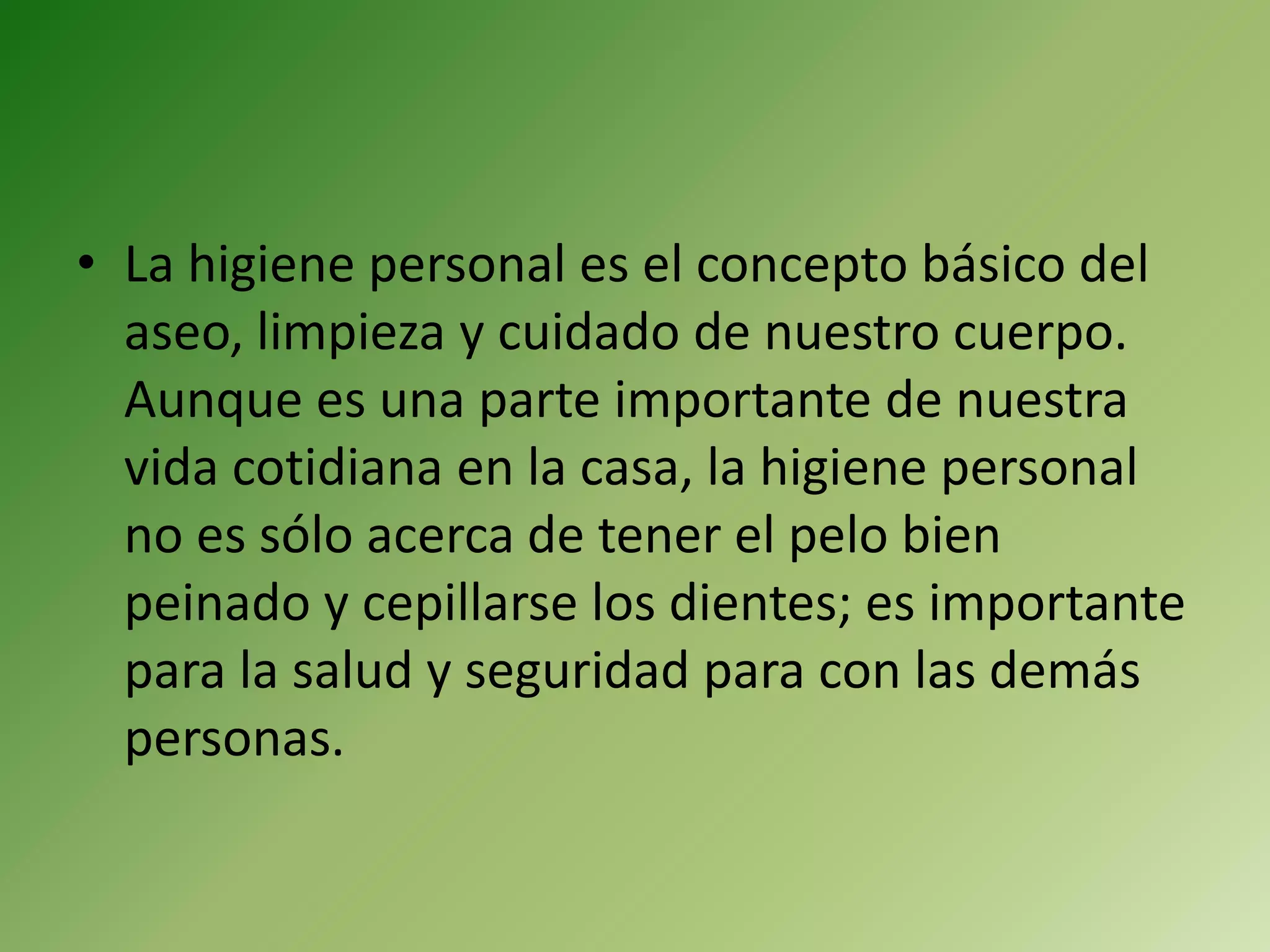 Higiene | PPTX