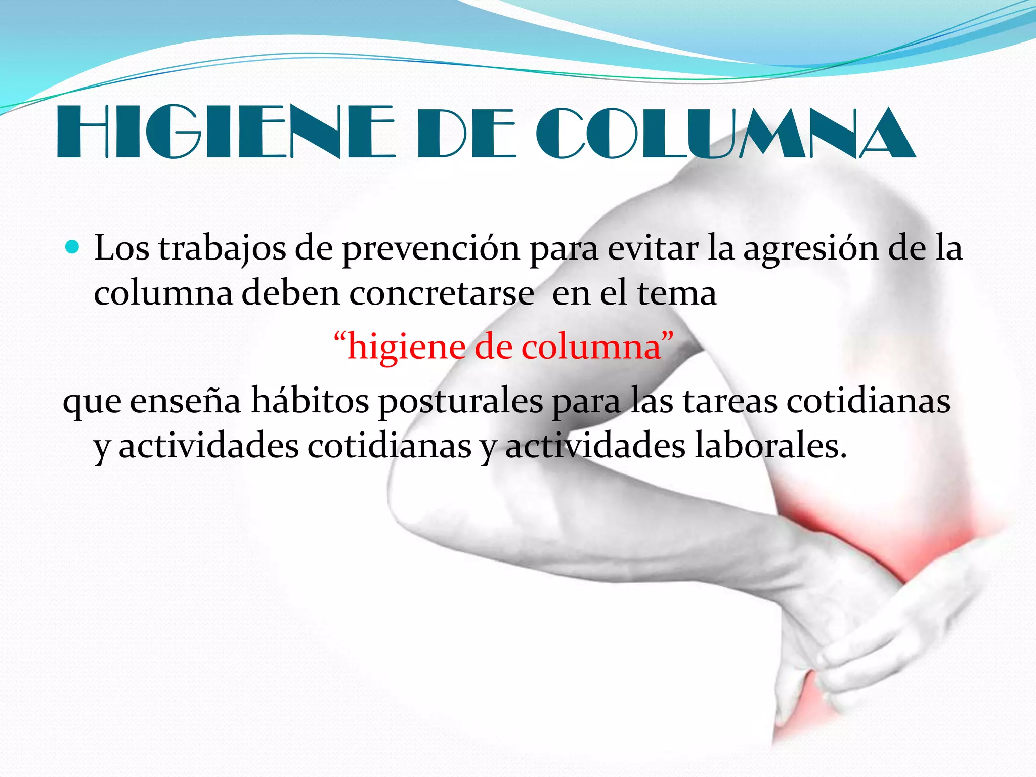 Higiene de columna | PPTX