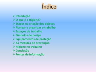 Higiene e segurança no trabalho | PPTX