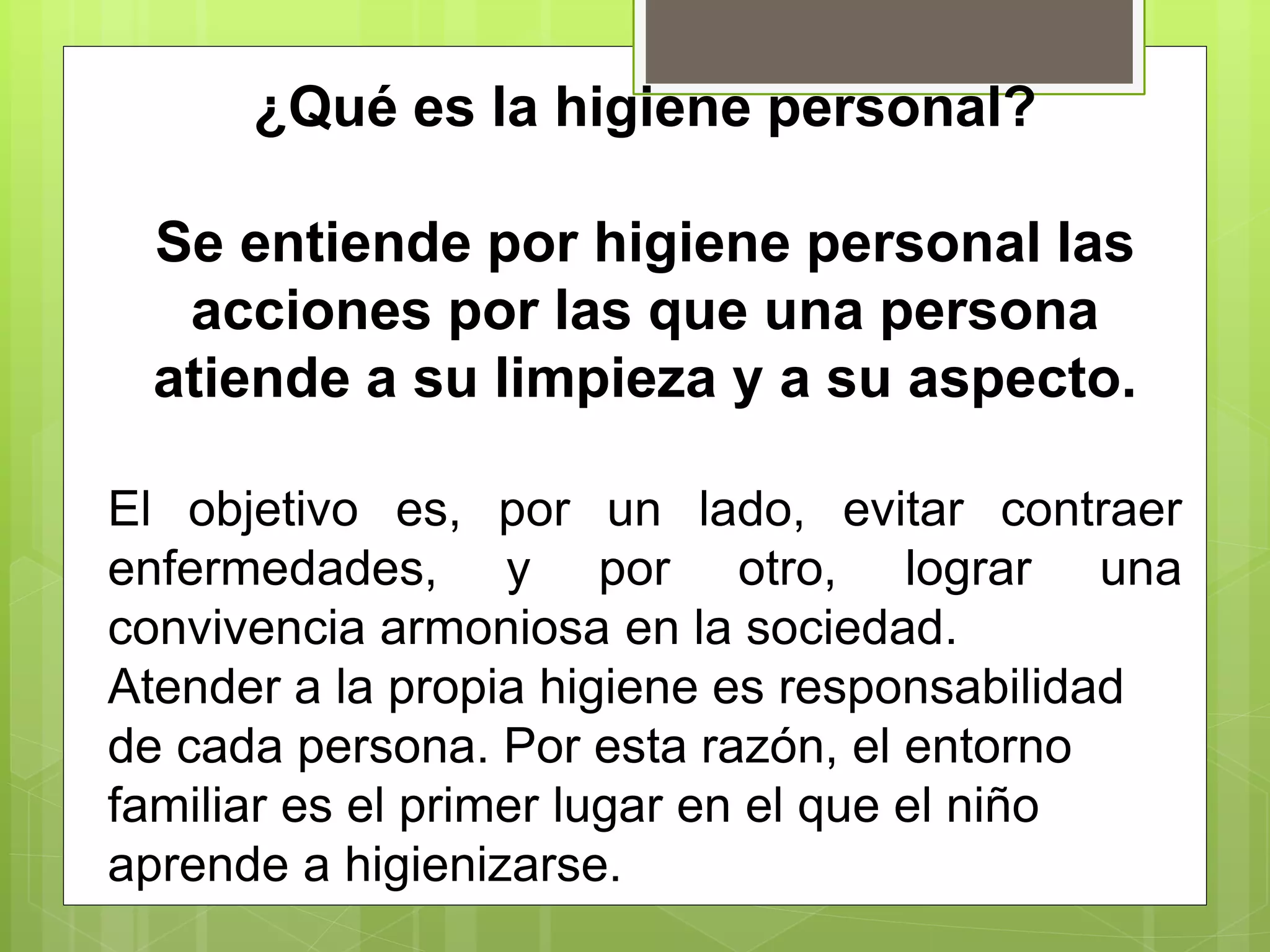 Higiene personal | PPTX