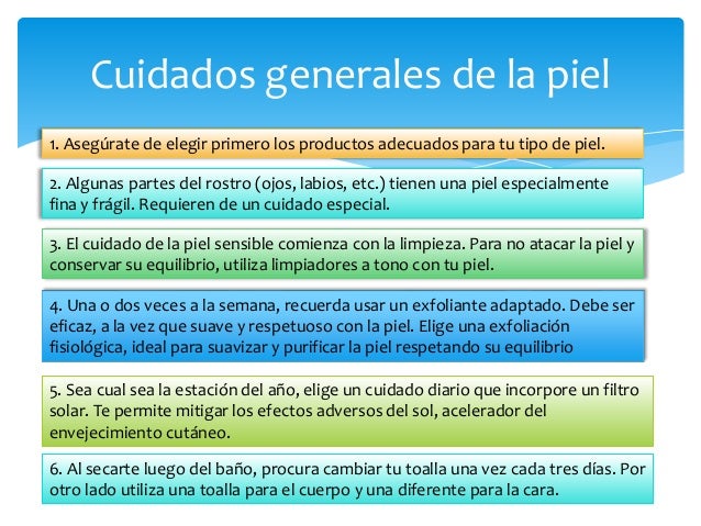 Higiene y cuidados de la piel
