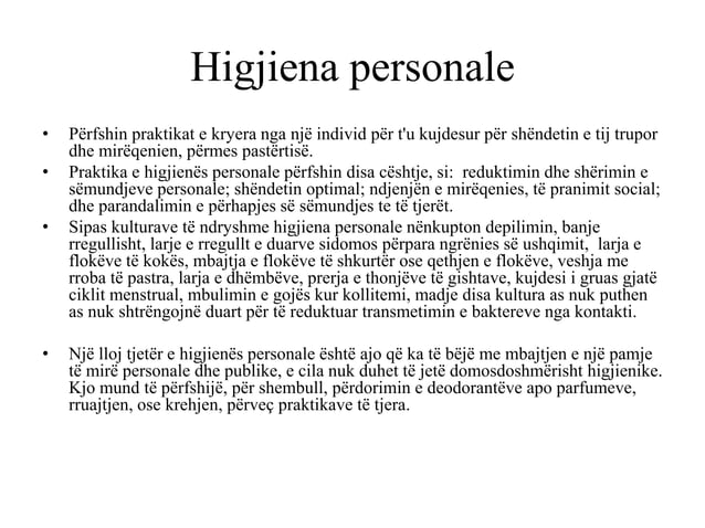 Higjiena e Gojes | PPTX