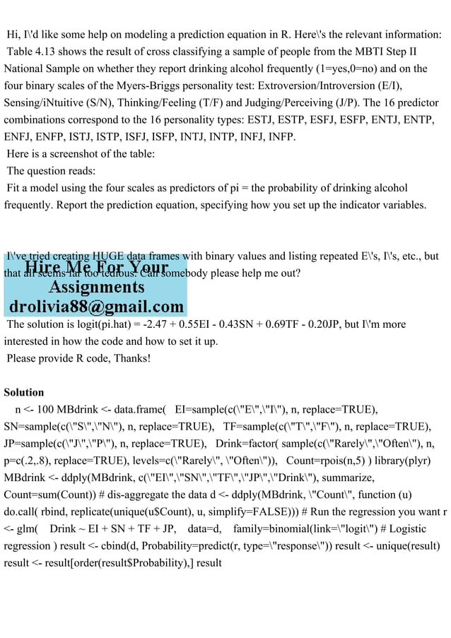 Hi, Id like some help on modeling a prediction equation in R. Her.pdf