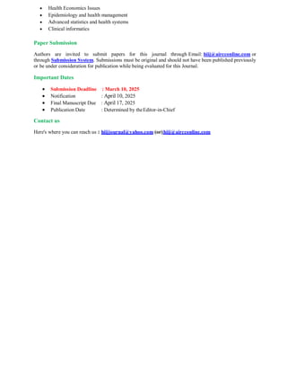 Submit Your Papers-Health Informatics: An International Journal (HIIJ ...
