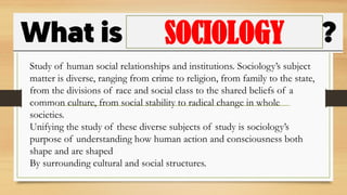 module number 1. anthropology, sociology | PPTX