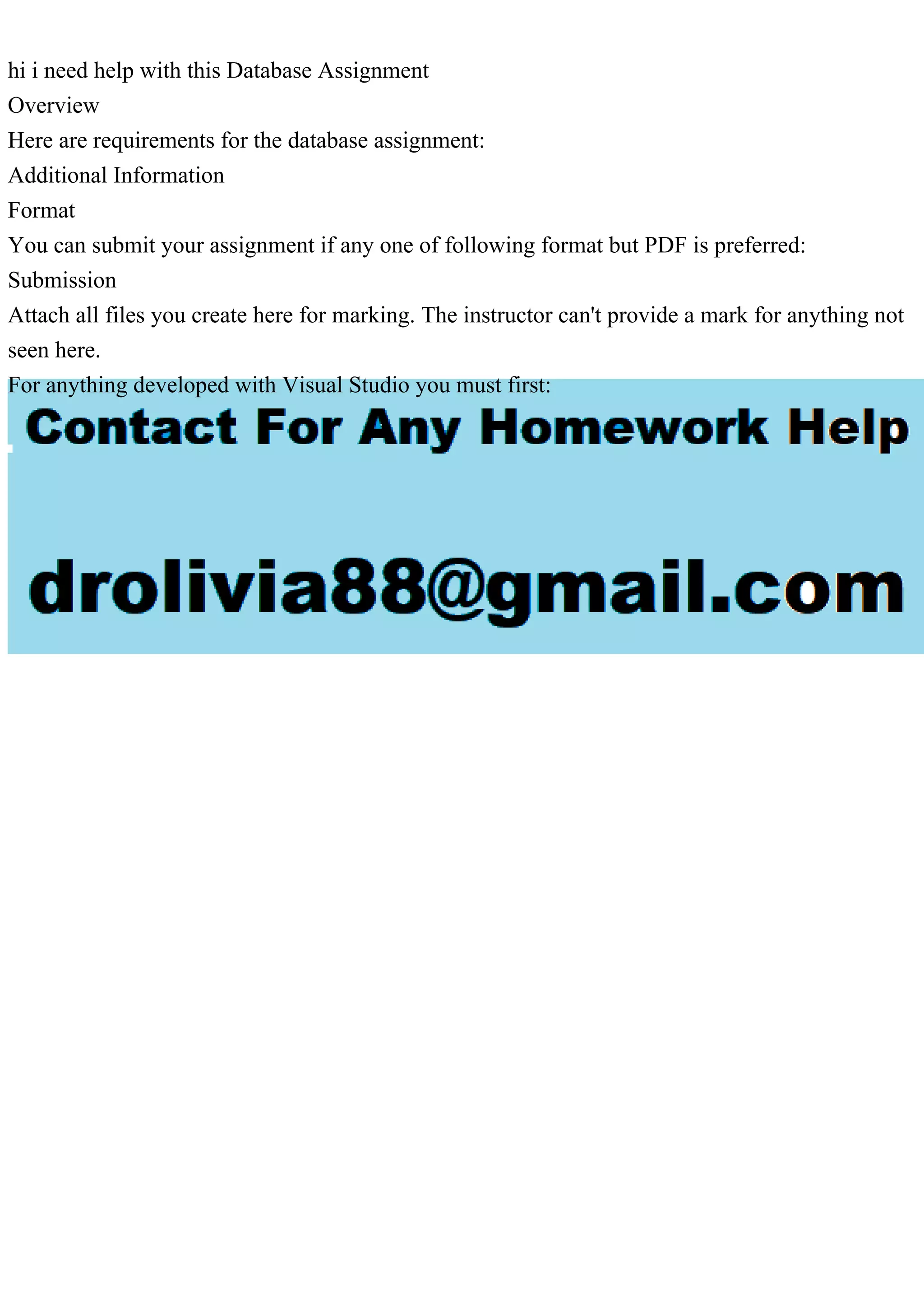 hi i need help with this Database AssignmentOverviewHere are req.pdf | Technology & Computing