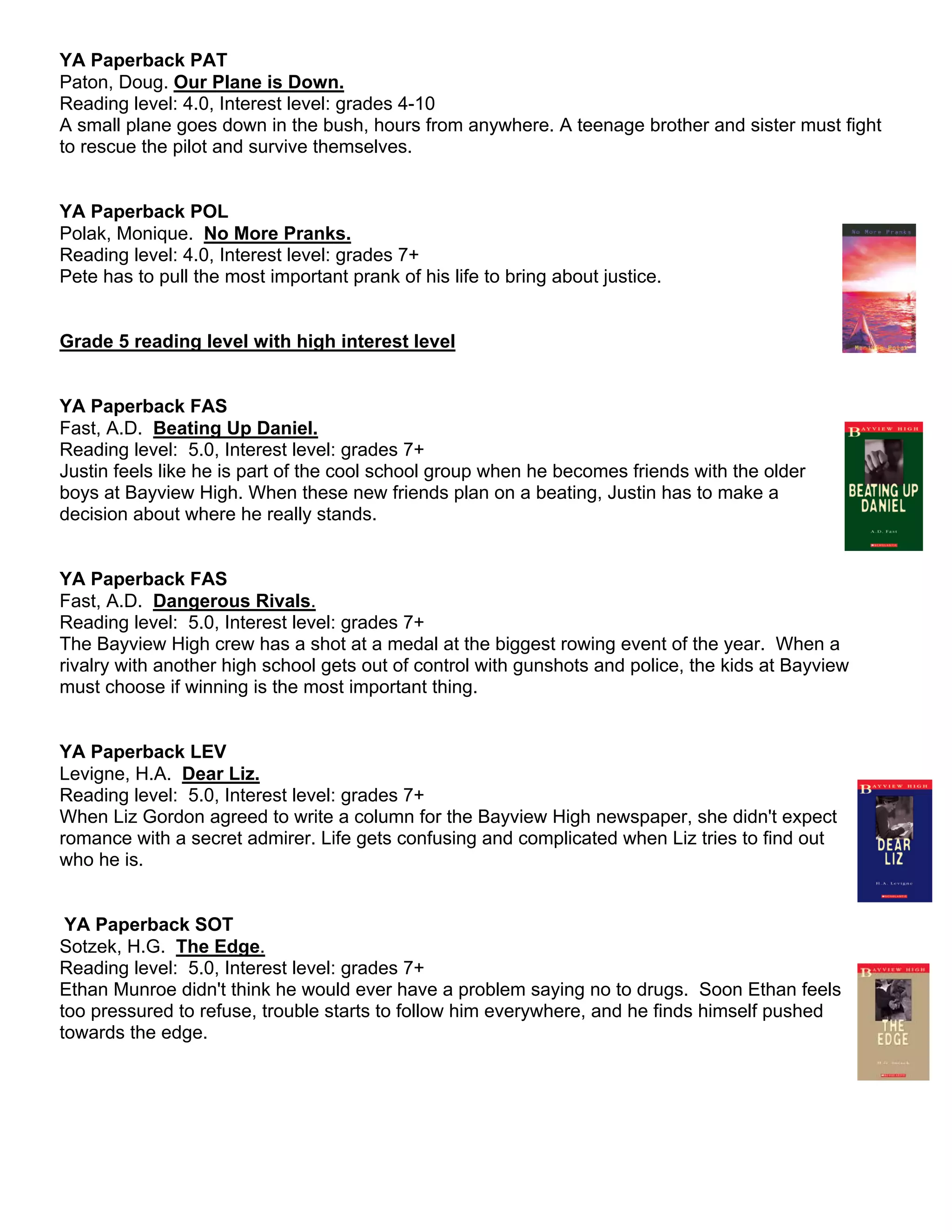 High Interest - Low Vocabulary | PDF